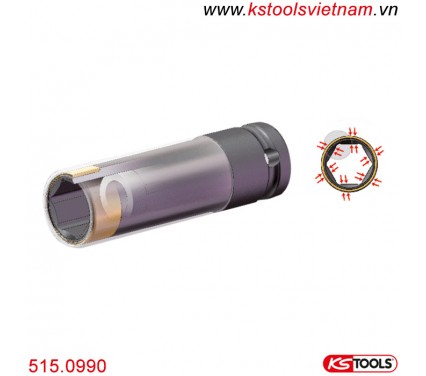 SlimPOWER Bộ socket tháo bulong bánh xe ô tô 515.0990 KS Tools